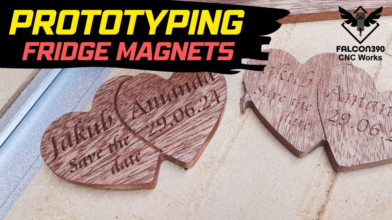 Making wedding fridge magnets on my desktop CNC router from OpenBuilds ...