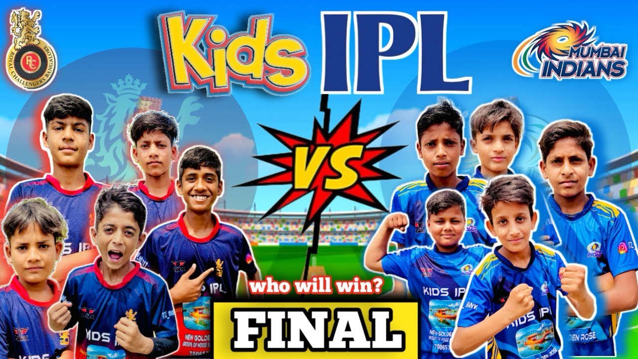 "Kids IPL Final🤩 | RCB♥️ vs MI💙 | Who Will Win?"#kidsiplfinal #kaifvlog ...