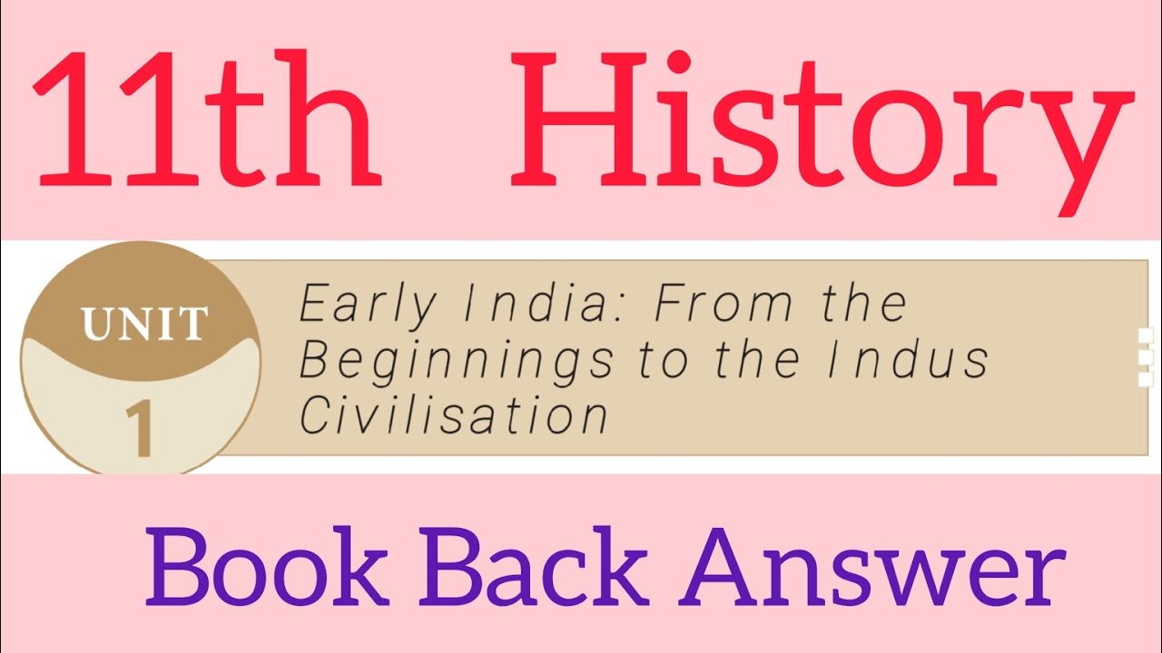 11th History unit 1 book back English medium Early India Fromthe ...