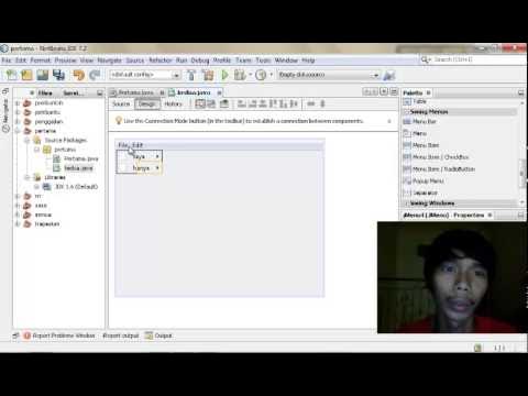 tutorial membuat menu bar pada netbeans - YouTube