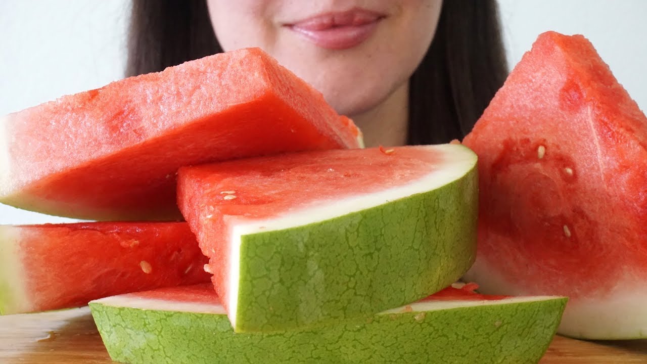 ASMR Eating Sounds: Watermelon (No Talking) - YouTube
