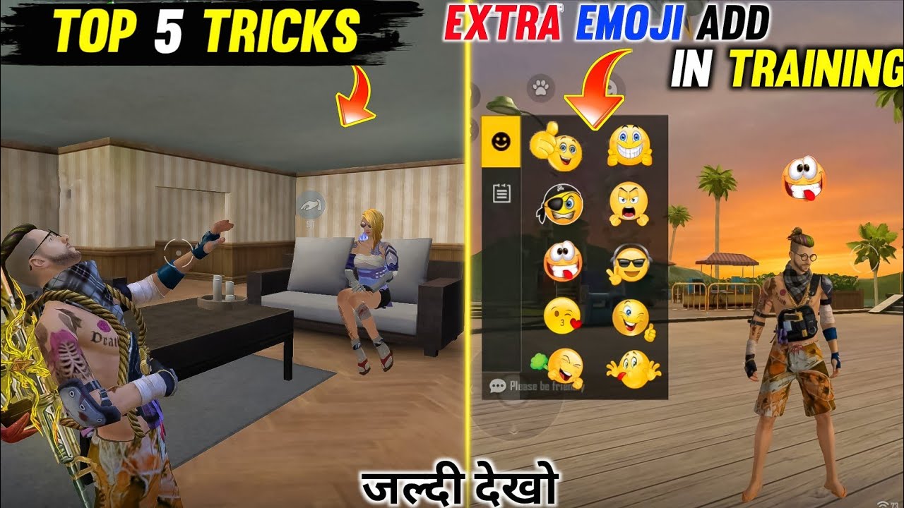 TOP 5 NEW TRICKS FREE FIRE MAX ||TRAINING GROUND FF MAX TRICK AND TIPS ...