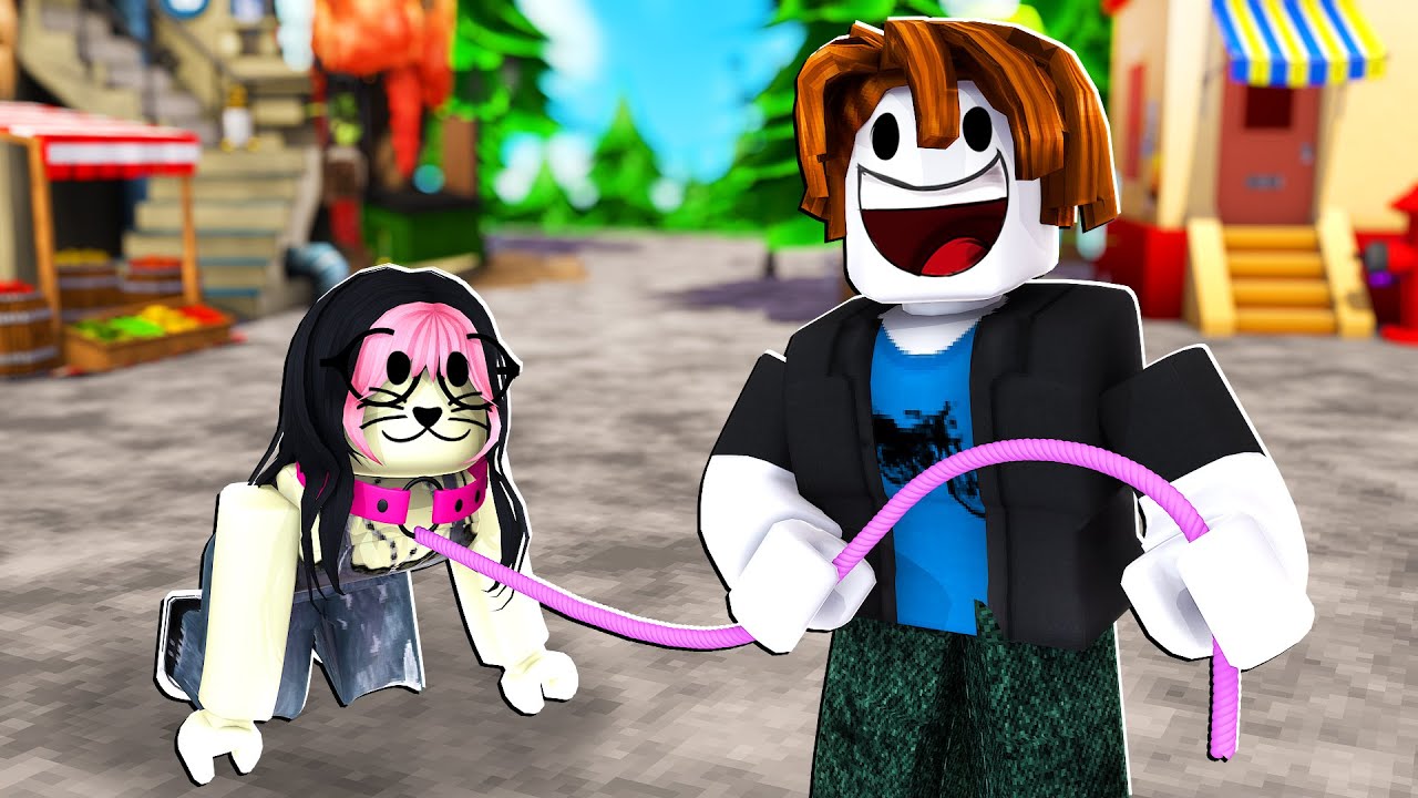 Taking my e kitten for a walk (Roblox) - YouTube