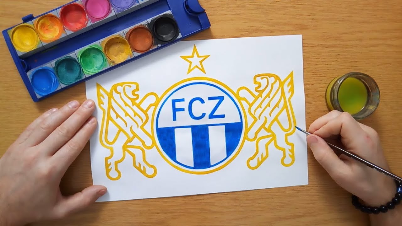 Wie zeichnet man das FC Zürich-Logo - How to draw the FC Zürich logo ...