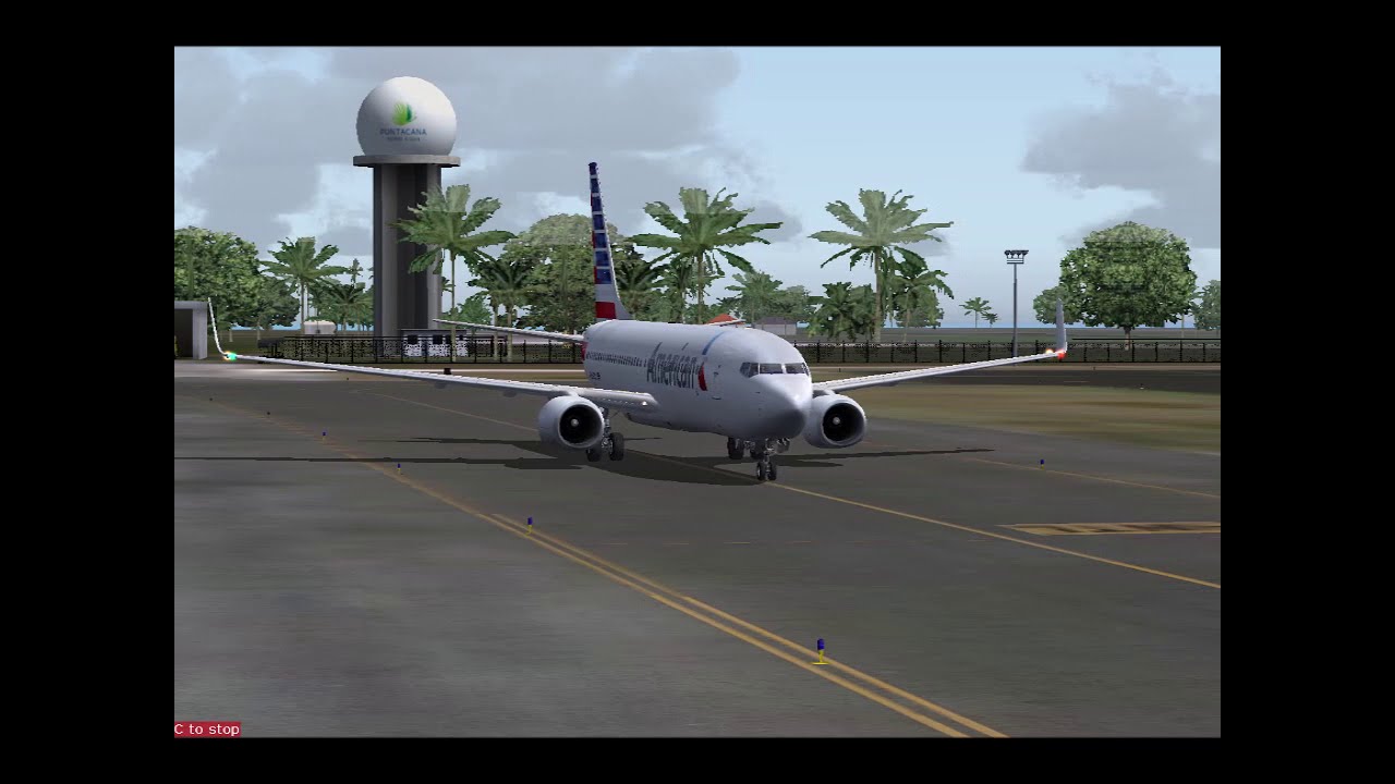 FS2004 Miami - Punta Cana B737 American Airlines - YouTube