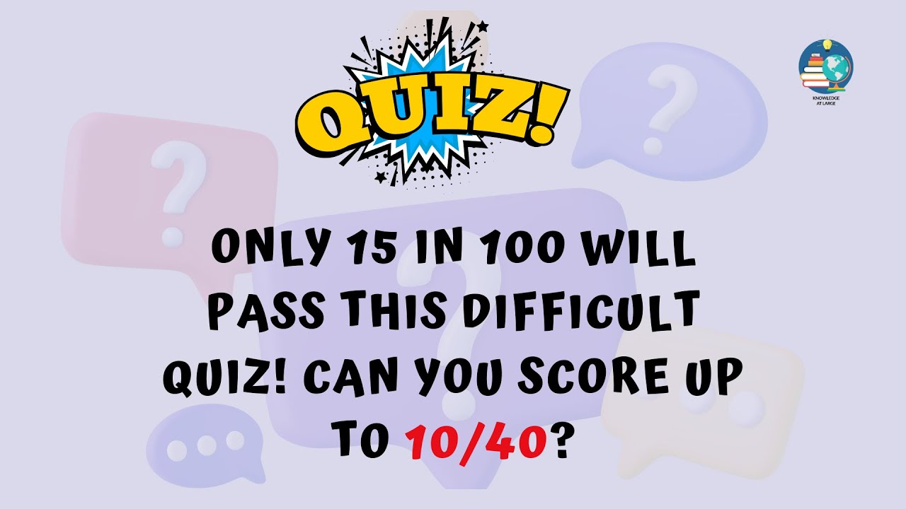 Think You’re Smart? Answer These 40 Trivia Questions – EP 26 | General ...