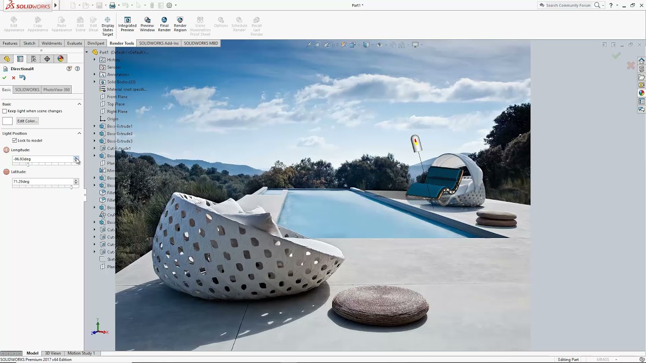 Basic render solidworks photo view 360 - YouTube