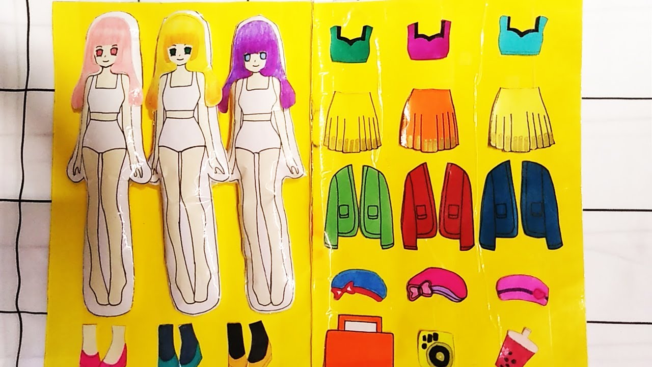 (PAPER DIY) HOW TO MAKE PAPER DOLL BOOK/ PRINCESS DAIRIES DAILY LOOK ...
