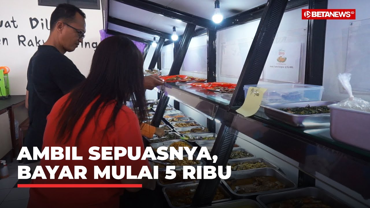 Di Prasmanan Djepang Bisa Ambil Nasi, Sayur, dan Lauk Sepuasnya, Bayar Mulai Rp5 Ribu - YouTube
