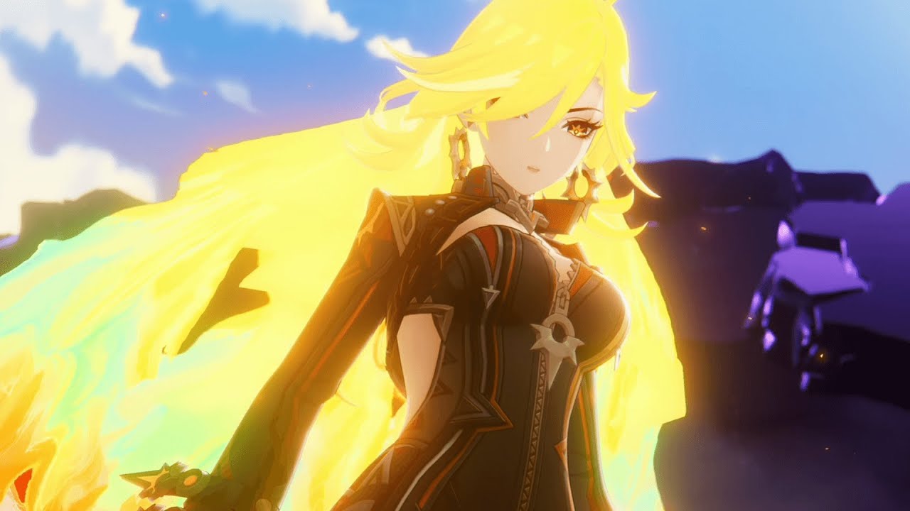 Pyro Archon Mavuika saves everyone in Night Kingdom Domain Cutscene ...