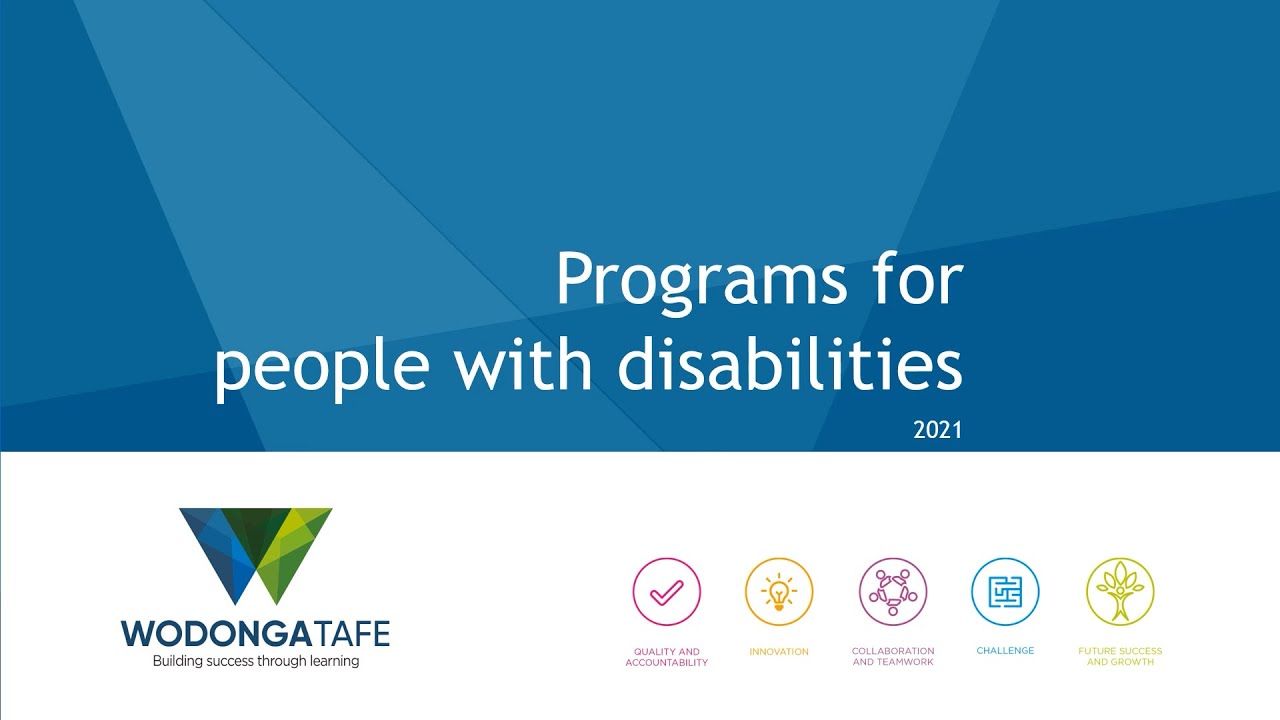 Wodonga TAFE - Programs for people with disabilities 2021 - YouTube