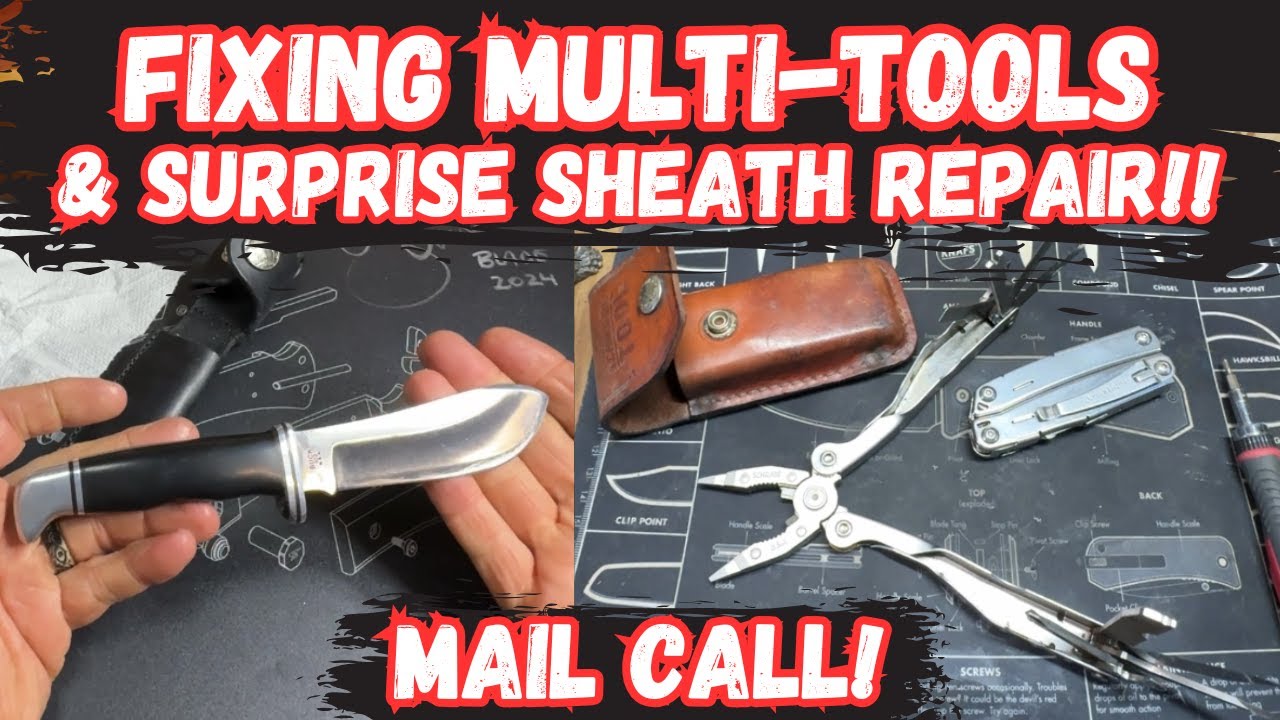 Fixing Multi-Tools and SURPRISE Leather Sheath Repair! - YouTube
