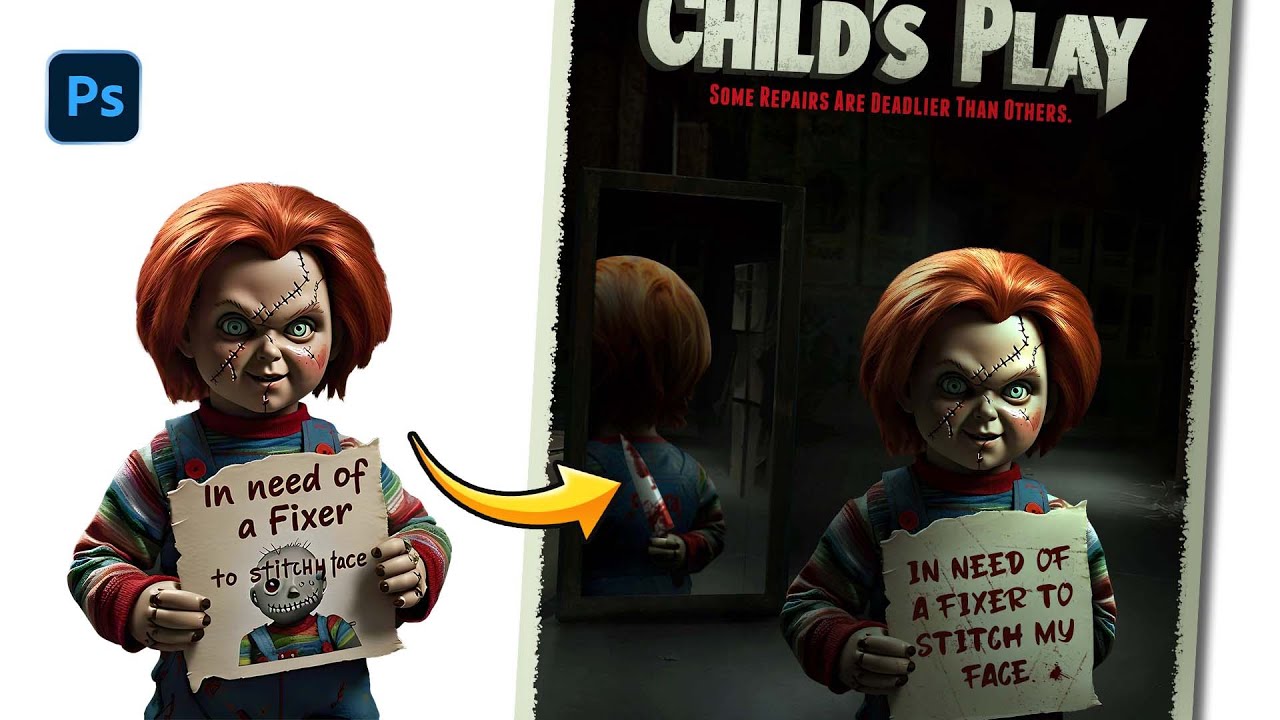 You Won't Believe How EASY Creating Horror Movie Posters in Photoshop ...