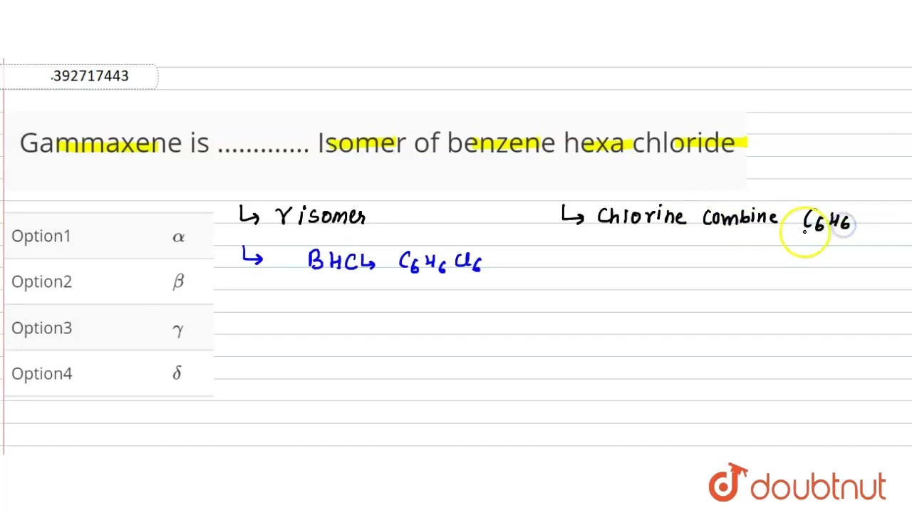 Isomer Of Benzene Hexachloride