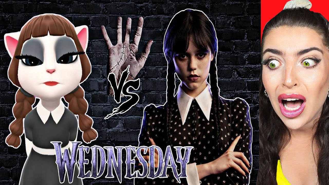 WEDNESDAY vs TALKING ANGELA!? (CRAZIEST TRANSFORMATIONS EVER!) - YouTube