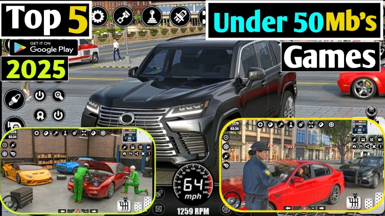 Top 5 under 50 mb's new 2025 updated games for android || top under 50 ...