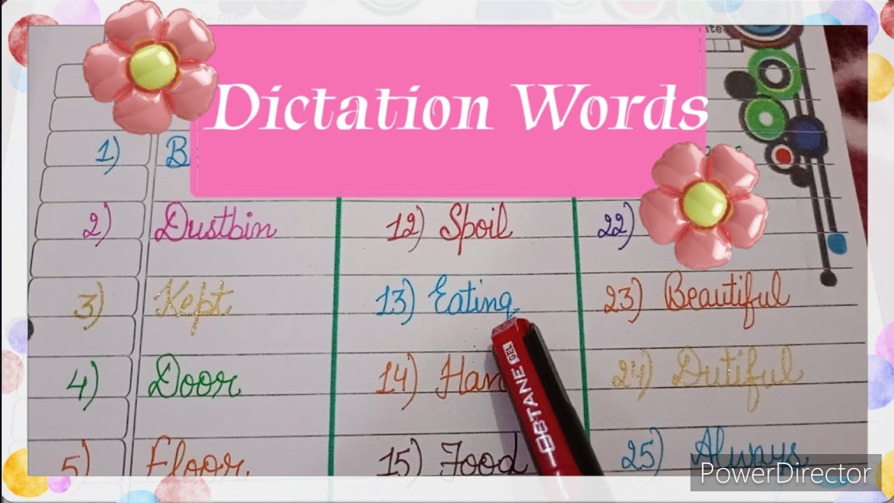 Dictation Words | English | Class-5th | English Words | Super Mind Plus - YouTube