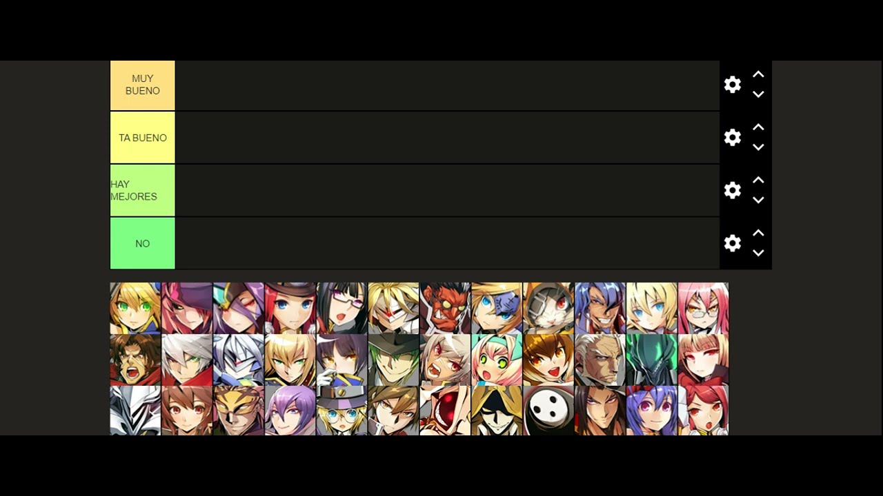 MI TIER LIST DE PERSONAJES DE BLAZBLUE CENTRAL FICTION - YouTube