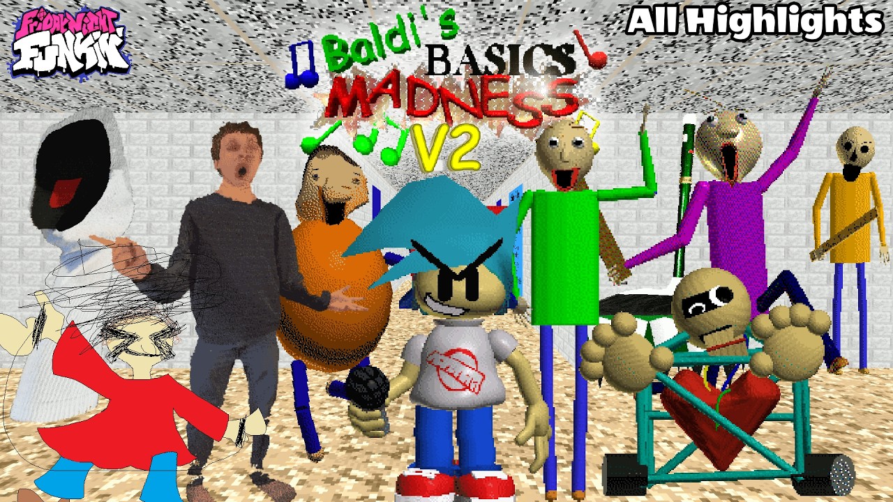 FNF: Baldi's Basics Madness V2 – All Highlights Friday Night Funkin ...