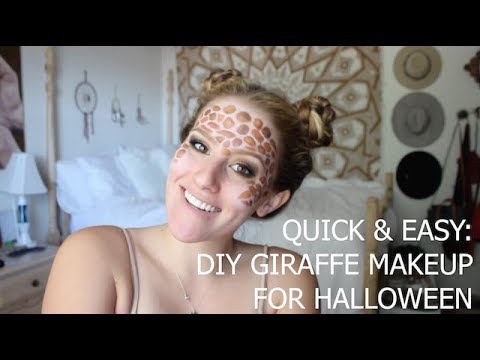 EASY GIRAFFE MAKEUP FOR HALLOWEEN - YouTube