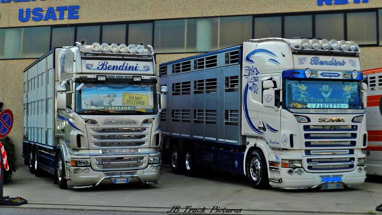 Scania R580 & R620 V8 - Bendini Livestock Transport - YouTube
