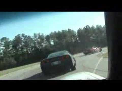 Road race spin out in a C5 Corvette - YouTube