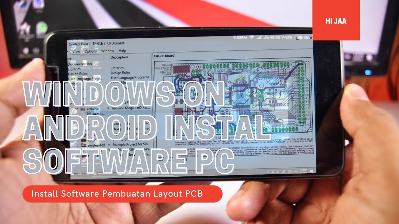 Windows on Android Instal Software Pembuatan Layout PCB - YouTube