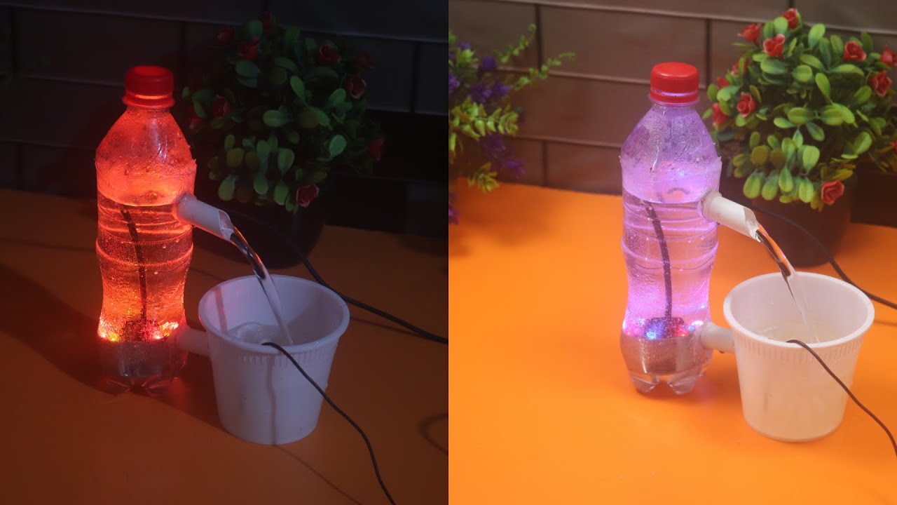 How to make a Amazing Water Fountain with LED Lights - YouTube