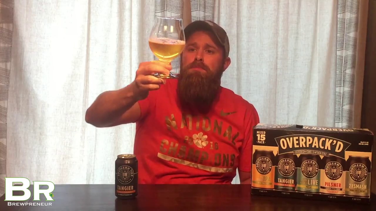 Southern Tier Brewing Company Overpack'd Tangier IPA Beer Review - YouTube