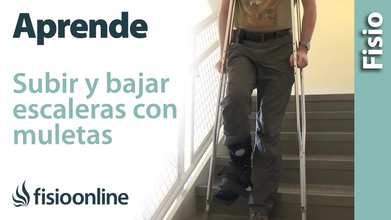 Aprende a SUBIR y BAJAR escaleras con MULETAS - YouTube