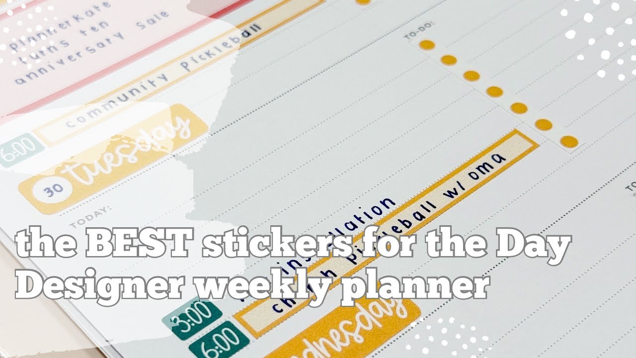 The BEST stickers for the Day Designer | weekly edition - YouTube