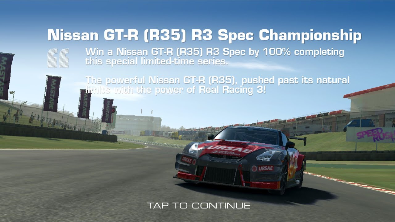 Real Racing 3 Nissan GT-R (R35) R3 Spec Championship Upgrade Round 1 ...