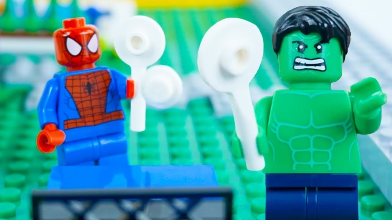 LEGO Table Tennis! Hulk vs Spiderman | STOP MOTION | Billy Bricks - YouTube
