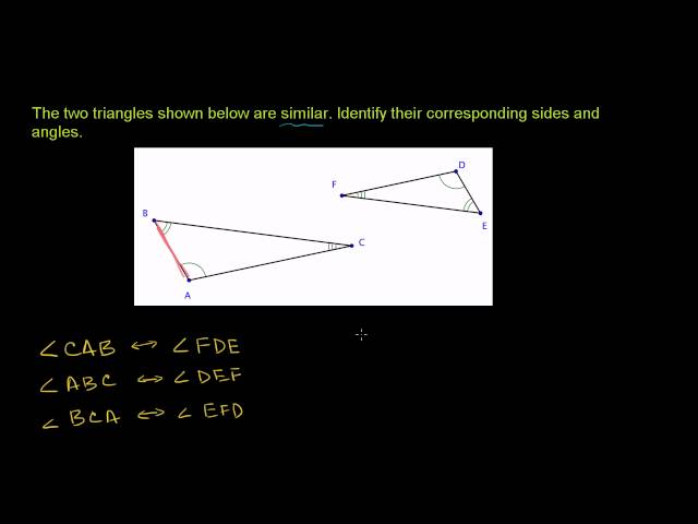 Corresponding Angles In Triangles