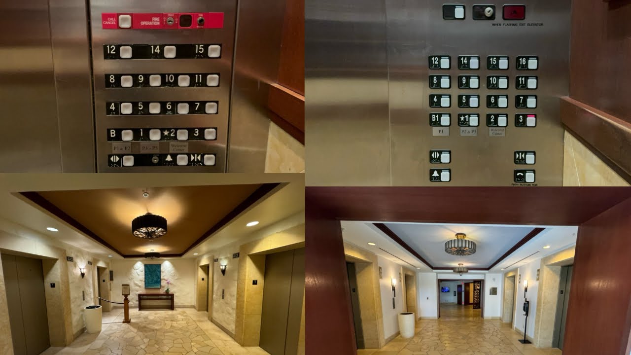 Riding All Elevators (4 of Each Tower) at Marriott’s Ko Olina Beach Club - YouTube