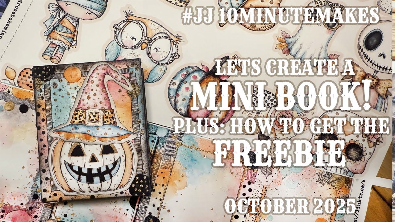 10 minute Mini Book With Freebie, Halloween Freebie, #jj10minutemakes # ...