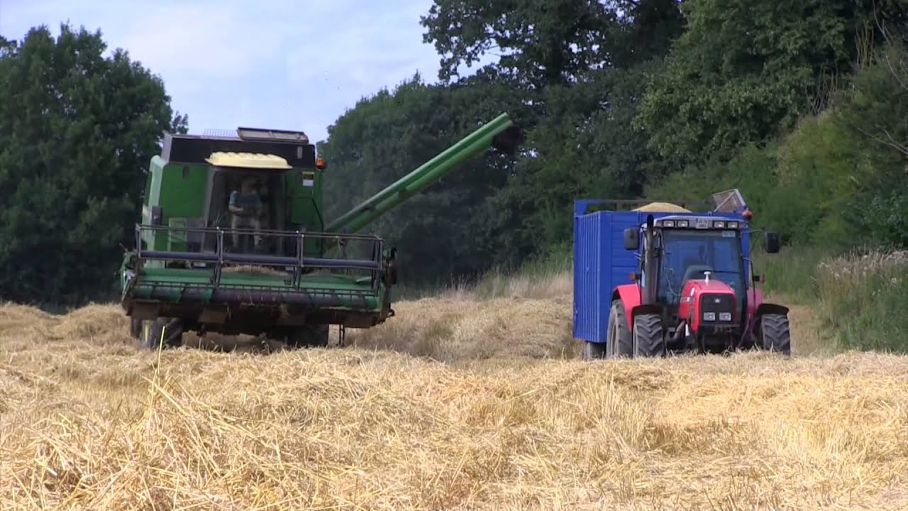 Combines at work - YouTube