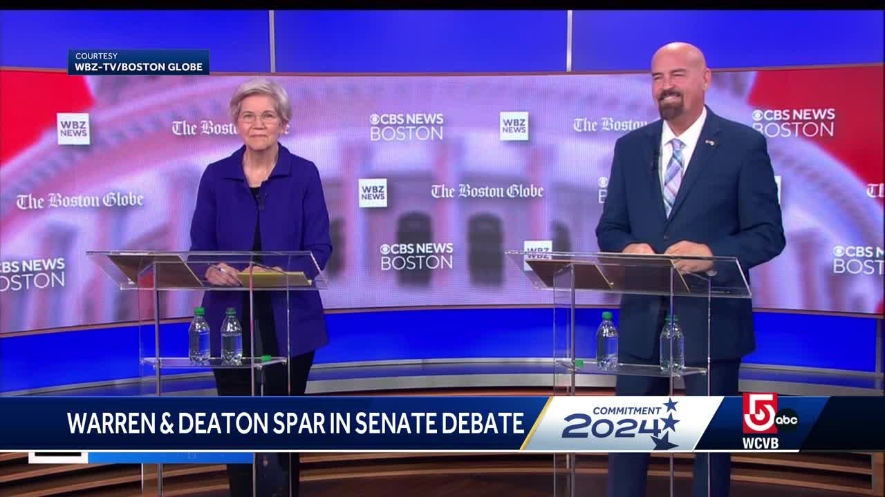 Warren, Deaton spar in fiery senate debate - YouTube