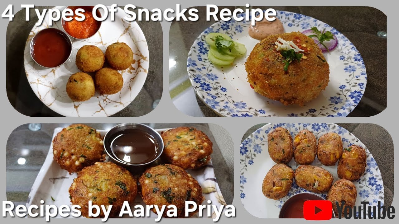 4 types of snacks recipe very easy and quick recipe trending recipe ...