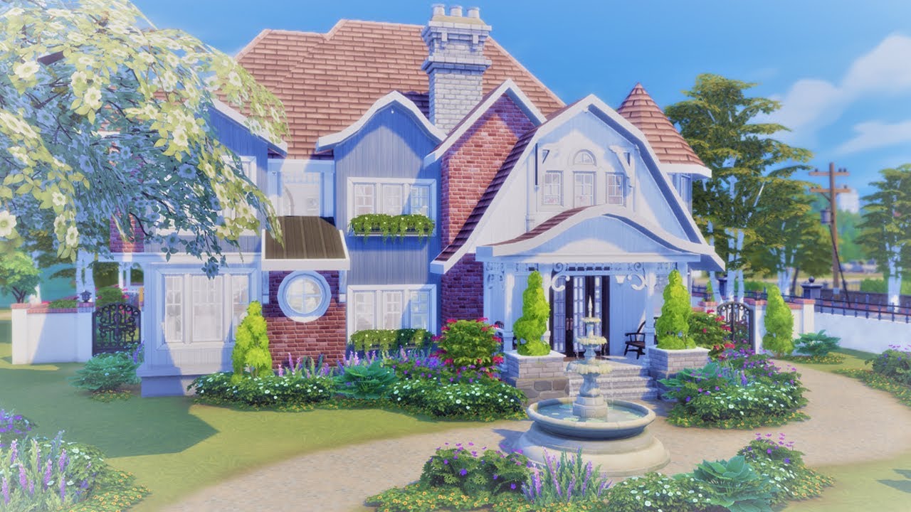 Newport Cottage || The Sims 4 Family Home - Speed Build - YouTube