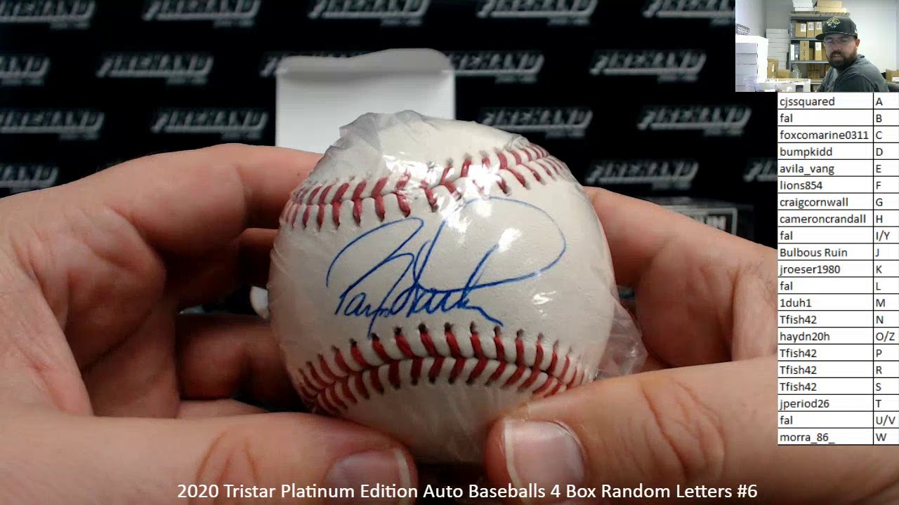 5/8/2020 2020 Tristar Platinum Edition Auto Baseballs 4 Box Random ...
