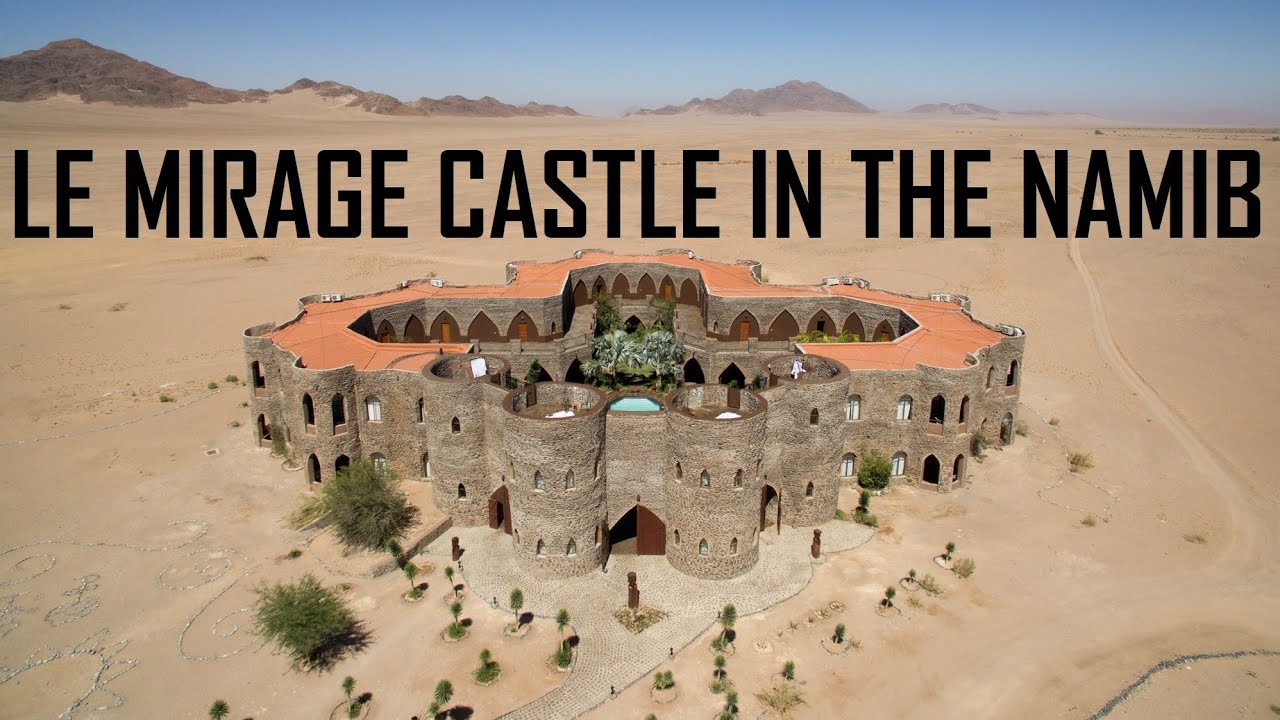 Luxurious castle of Le Mirage Desert Lodge in Namib-Naukluft Park area ...