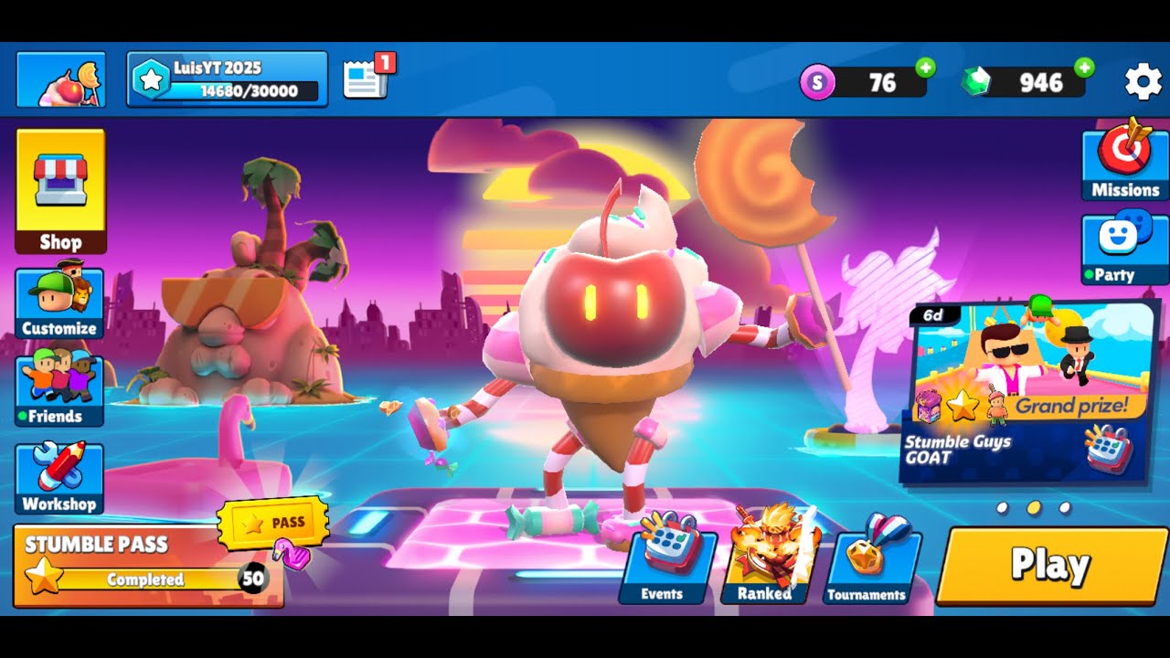 Stream stumble guys rank season 7 today goat 10k #68 - YouTube