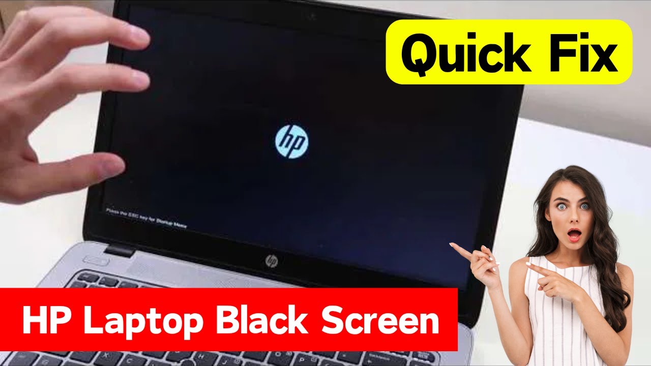How to Fix HP Laptop Black Screen Problem 2025 | HP Laptop Starts but ...