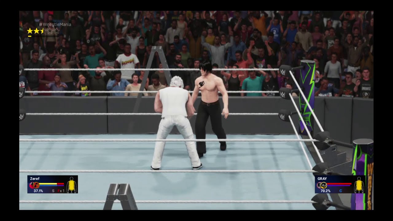 WWE 2K19 Zeref Dragneel VS Gray Fullbuster Ladder Match - YouTube