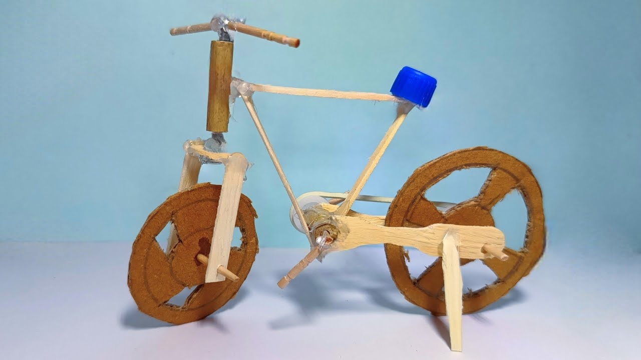 Build an EPIC FUN CYCLE Using Cardboard and Popsicle Sticks! diy cycle ...