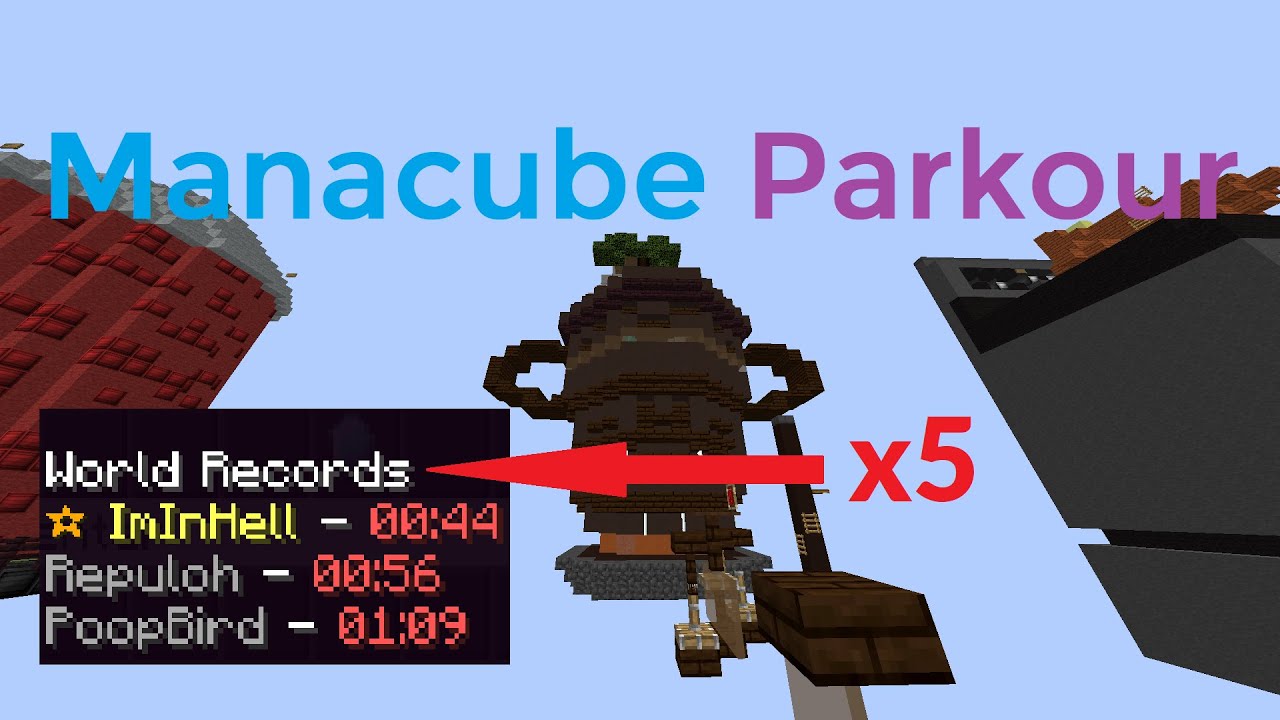 Manacube Parkour 5 World Records | ImInHell - YouTube