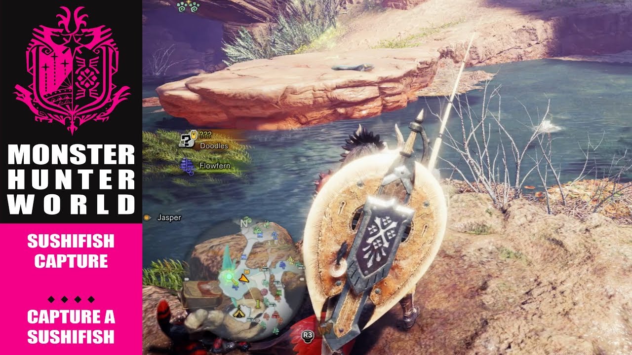 Monster Hunter World - Sushifish Capture Catching a Fish + Angling for ...