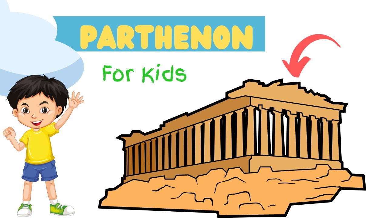 Parthenon Drawing For Kids Greek Architecture Colouring Pages