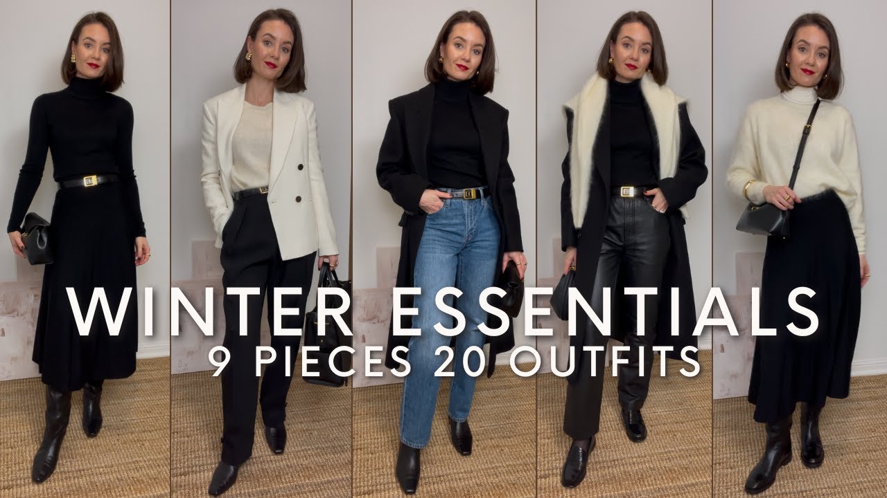 HOW TO STYLE WINTER ESSENTIALS | 9 PIECES 20 OUTFITS - YouTube